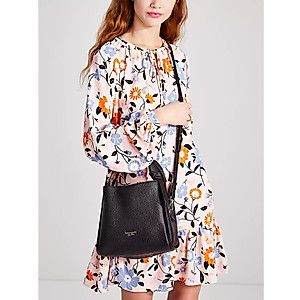 Kate Spade New York Knott Pebbled Leather Medium Crossbody Tote, Black