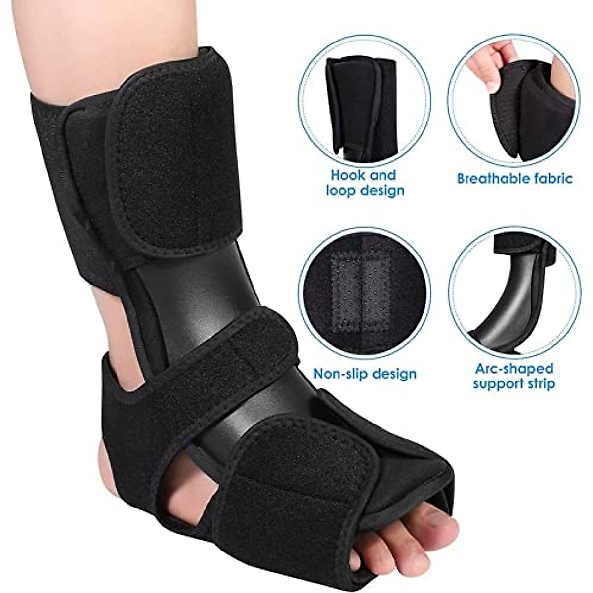 CUSMA Plantar Fasciitis Night Splint, Foot Support Brace Adjustable Foot Stabilizer, Orthotic Sleeping Immobilizer, Arch Support Ankle Brace,L~XL