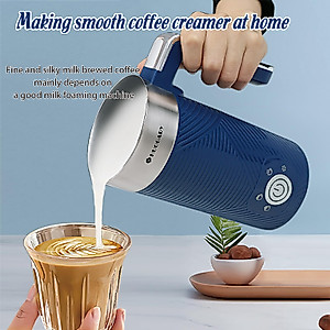 Huogary Milk Frother, 4-in-1 Electric Milk Frother and Steamer, Automatic Warm and Cold Foam Milk Warmer for Latte, Cappuccinos, Macchiato