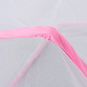 Mosquito Tent, 125 x 70 x 50cm Foldable Mosquito Net Bedroom Bed Net Tent Portable Mosquito Net Tent Easy to Store Lightweight for Room (Pink)