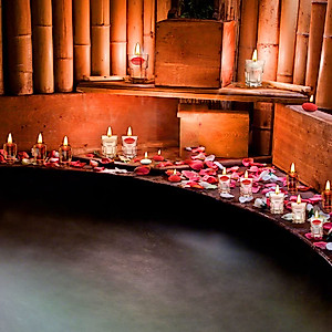 Unscented Floating Candles for Centerpieces, 40PCS Floating Warm Tealights Candles for Wedding Valentine's Day Christmas Bachelorette Party for Home Kitchen Bathtub Dining Table Decorations