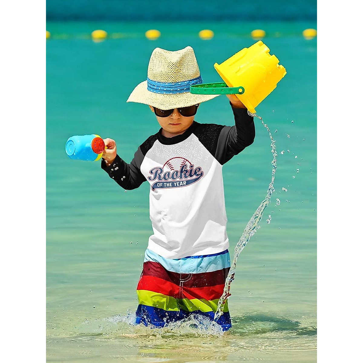 Rookie of The Year First Birthday Baby Boy Custom T-Shirt for 1 One Year Old Toddler 1st Birthday Personalized Shirt Infant Kids Tee Black, 12 Months