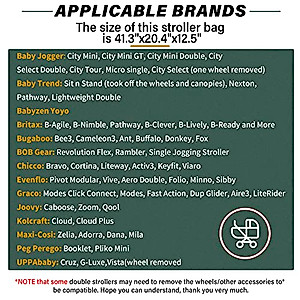 TORIBIO Stroller Travel Bag for Standard and Double Strollers, Dual Strollers Buggy Bag for Airplane with Detachable Padded Shoulder Straps, Portable and Protective