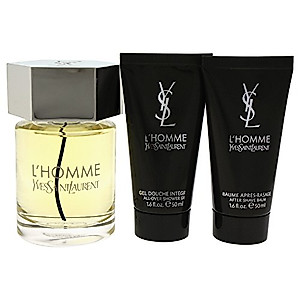 Yves Saint Laurent L'Homme Men Gift Set (Eau De Toilette Spray, After Shave Balm and All Over Shower Gel)