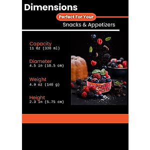 Boutiques Deco – 11 Oz Colorful Small Appetizer Crafted Bowls, for Snacks, Dips, Desserts, Ice Cream, Side Dishes, made of Stainless Steel with Double Wall Insulation – 4 Pack