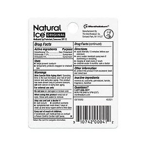 Natural Ice Original SPF 15 Medicated Lip Balm - 12 Count Pack