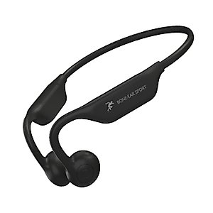 doqo Bone Conduction Headphones, Open Ear Headphones with MIC, Wireless Bluetooth 5.2 Sport Headset IP65 Sweat Resistant for Running, Bicycling, Hiking, Yoga -Black (Frosted Black)