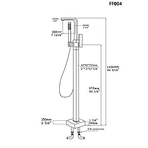 Freestanding Bathtub Faucet with Hand Shower