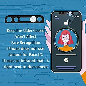 EYSOFT Camera Lens Cover Compatible for iPhone 12 Pro Max Bundled with iPhone Front Camera Cover (Silver),Protect Privacy and Security But Not Affect Face Recognition