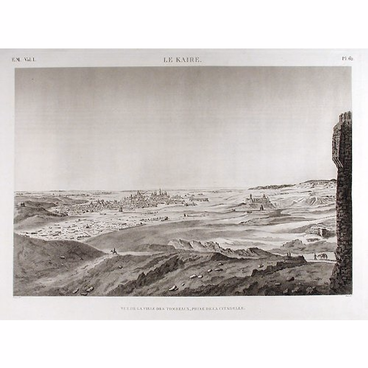 Le Kaire. Vue de La Ville Des Tombeaux, Prise de La Citadelle