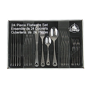 Disney Theme Park Exclusive Mickey Icon 24 Piece Flatware Set