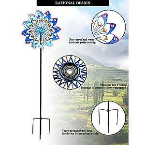 MUMTOP Wind Spinner 360 Degrees Double Wind Sculpture is Suitable for Decorating Your Patio, Lawn & Garden