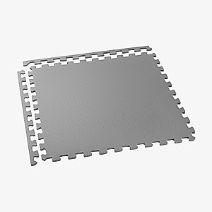 We Sell Mats 1/2 Inch Thickness Multipurpose EVA Foam Floor Tiles, Interlocking Floor Mat for Indoor Gym and Home Use, 24 in x 24 in, Light Gray, 16 Square Feet (4 Tiles)