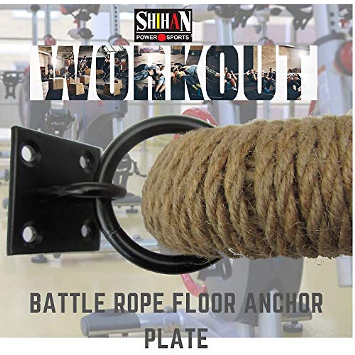 Shihan Battle Rope Anchor Plate for Wall or Floor Fixing Vertically Horizontally Power Sports TS-3