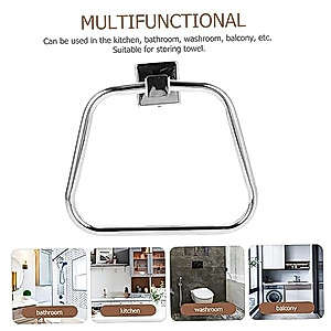 Towel Rack Towel Rack Towel Holder Wall-Mounted Storage Rack Towel Organizer Towel Wall Organizer Towel Rod Towel Ring Hanger Lanyard Stainless Steel Internet Business