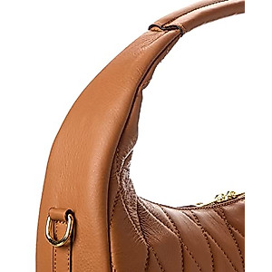 Persaman New York Angolene Quilted Leather Shoulder Bag, Brown