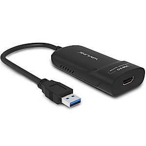 WAVLINK USB 3.0 to HDMI VGA Adapter, USB to VGA HDMI Adapter with Audio Port for Multiple Monitors, Support Windows 11,10, 8.1, 7, XP, and Mac