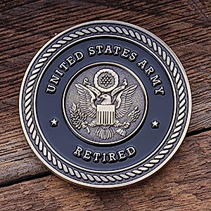 Army Retired Challenge Coin - United States Army Challenge Coin - Amazing US Army Retired Military Coin - Designed by Military Veterans!