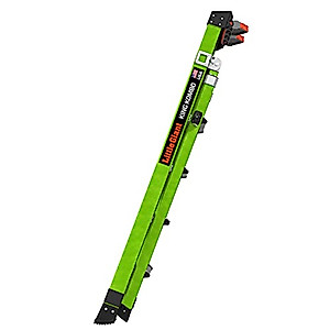 Little Giant Ladders, King Kombo 2.0 XT, Industrial, M6, 6 Ft. A Frame, 10 Ft. Extension, Fiberglass, Type 1AA, 375 lbs Weight Rating, (13936-071), Hi-viz Green