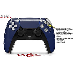 WraptorSkinz Skin Wrap compatible with Sony PS5 DualSense Controller Solids Collection Navy Blue (CONTROLLER NOT INCLUDED)