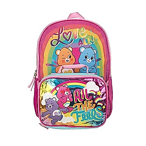 Care Bears Love All Youth Girl's 2-Piece 16" Backpack & Lunch Kit Combo Set
