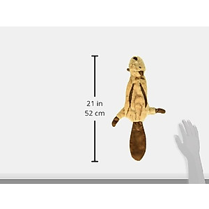 Best Pet Supplies 2-in-1 Stuffless Squeaky Dog Toys with Soft, Durable Fabric for Small, Medium, and Large Pets, No Stuffing for Indoor Play, Holds a Plastic Bottle - Squirrel, Medium