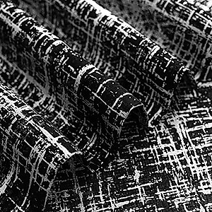 ALIGOGO Black and Silver Curtains 84 inches Long Modern Chic Sparkle Sheer Curtains Geometric Metallic Design Sheer Black Curtains for Living Room Dining Room French Door Backdrop 52 x 84 Inch