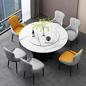 RILOOP Kitchen Napa Leather Dining Chairs Kitchen Living Room Lounge Counter Chairs Sturdy Carbon Steel Metal Legs Household Desk Chair Living Room Chairs/Off White+Grey