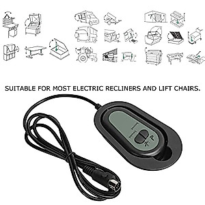 plplaaoo Remote Handset Controller, Lift Chair Remote Replacement, 2 Button Lift Chair Hand Control 5 Pin Electric Sofa Controller, Power Recliner Switch, Recliner Switch, for Electric Recliner