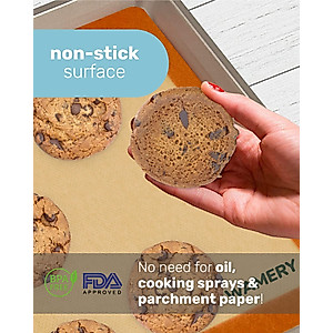 Silicone Baking Mats Set of 3, 1 Half Sheet, 1 Quarter Sheet & 1 Round Nonstick Silicone Mats for Baking - Food Grade Silicone Baking Sheets for Cookies Macarons Bread Pastry Pizza