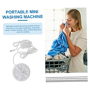 Washing Machine Portable Washer Travel Washer Laundry Cleaner Tool Ultrasonic Cleaner Mini Washer Washing Supplies Clothes Washer Ultrasonic Turbine Washer Mini Cleaner