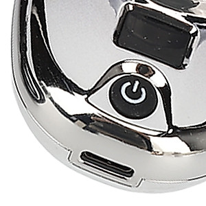 FILFEEL Men's Electric Beard Trimmer with LED Display, Cordless Mini USB Rechargeable Clipper, Waterproof, Skin Friendly, High Power,Steel Blades, Portable and Convenient (Black Silver