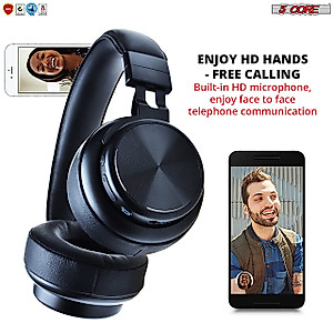 5 CORE Wireless Headphones Bluetooth Over Ear Hi Fi Stereo with Microphone and Volume Control Foldable Perfect Yoga Sports Office Gym - Headphone 13 B