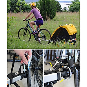 Bike Trailer Hitch Set for Burley Kids Trailers 12.2MM Steel Coupler Compatible with Burley Bee and Other Model Safety Strap Included