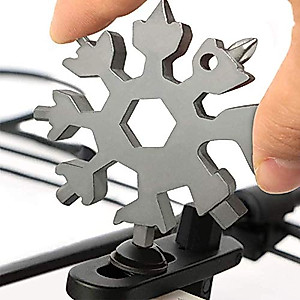 18 In 1 Snowflake Multi-Function Tool, Stainless Steel Snowflake Tool, Beer Bottle Opener, Beautifully Packaged