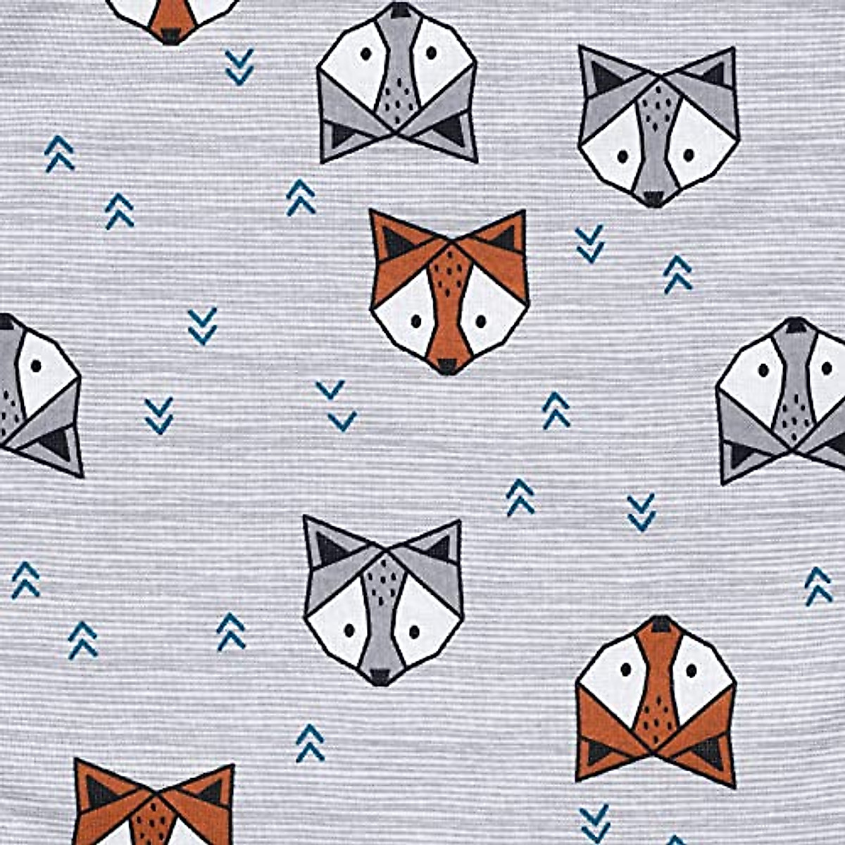 Lamaze Baby Boys' Super Combed Natural Cotton Tight Fit Long Sleeve Sleepwear 2 Piece Set, Footless, 1 Pack, Grey Fox, 3T