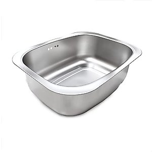 WANANG Stainless Steel Washing-up Bowl Multi-purpose Dish Tub for Sink/Wash Basins/Dishpan for Sink (Original Type)