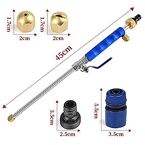 Kansing High Pressure Power Washer Wand Attachments,Gutter Cleaning Tools,Car Pressure Washer with Magic Spray Gun,Standard Garden Hose and Spray Nozzle,BLUE