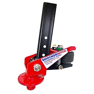 Shocker 40K Gooseneck Surge Air Hitch with King Pin, 4" Square Straight Pin