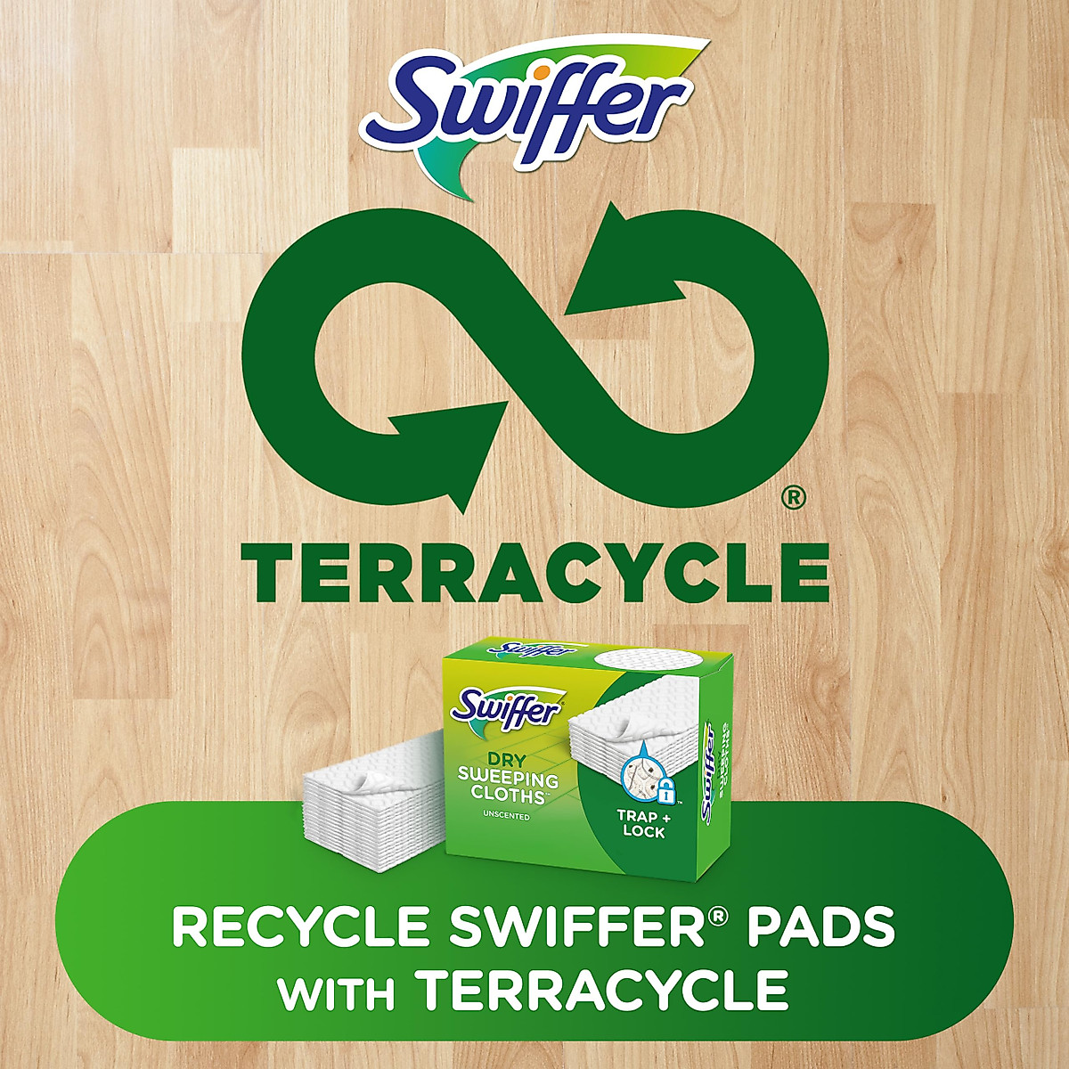 Swiffer Sweeper Dry Mop Refills for Floor Mopping and Cleaning, All Purpose Floor Cleaning Product, Unscented, 52 Count (Packaging May Vary)