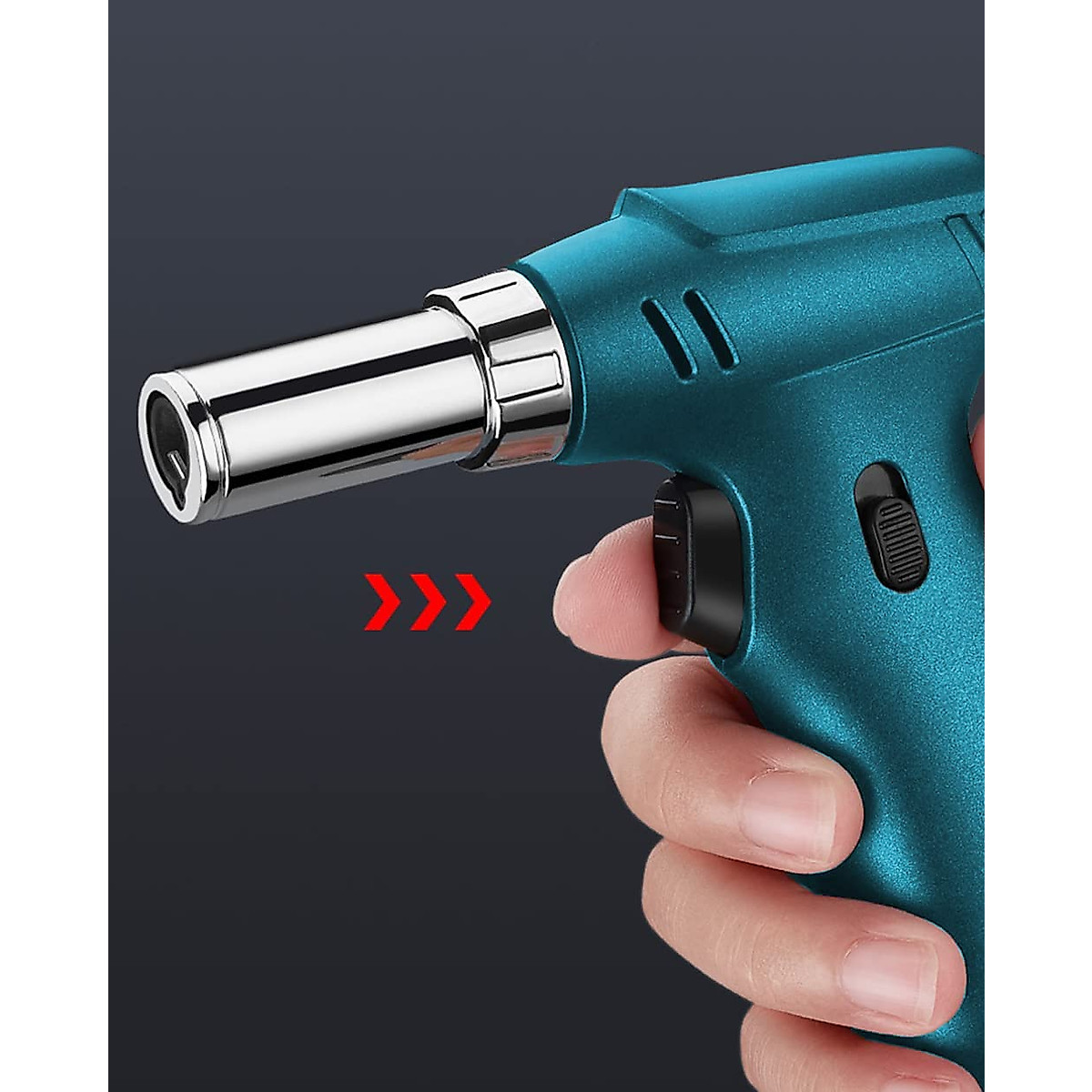 Butane Torch, ibforcty Refillable Culinary Cooking Torch Kitchen Blow Torch Lighter with Safety Lock Adjustable and Lock Flame (Butane Gas not Included)