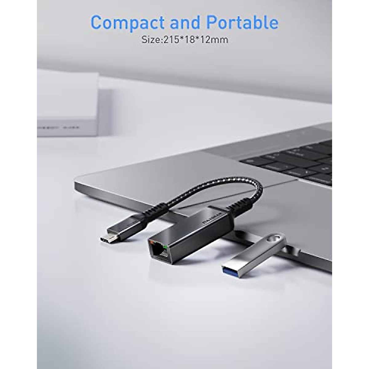 Maxonar USB C to Ethernet Adapter, USB C to RJ45 Thunderbolt 3/4 Type C to Ethernet LAN Network Adapter Compatible with iPad Air, iPad Pro, iMac, MacBook Air Pro (M1/M2), Dell XPS and More