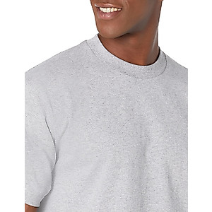 Pro Club Men's Heavyweight Cotton Short Sleeve Crew Neck T-Shirt, Heather Gray, 4XL-Tall