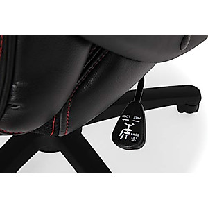 OFM Essentials Collection Racing Style SofThread Leather High Back Office Chair, in Red