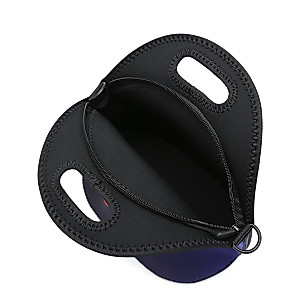 Boys Girls Kids Women Adults Insulated School Travel Outdoor Thermal Waterproof Carrying Lunch Tote Bag Cooler Box Neoprene Lunchbox Container Case (Blue tongue)