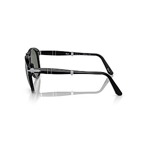 Persol PO0714 Aviator Sunglasses, Black/Green Polarized, 54 mm