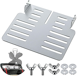 Dreyoo Heat Powered Stove Fan Mounted Accessories, Compatible with Mr. Heater Buddy MH9BX, MH12HB, MH18B, Include an Aluminum Alloy Bracket for Fixing Stove Fan, 2 Bolts, 2 Wind Nuts and 4 Washers