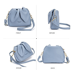 Fashion girl small crossbody shoulder bag cute rabbit ear shape zipper PU messenger bags coin purse for women