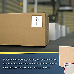 BETCKEY - Compatible Continuous Label Replacement for Brother DK-2205 (2-3/7" x 100'), Use with Brother QL Label Printers [10 Rolls/ + 2 Reusable Holder Frames]