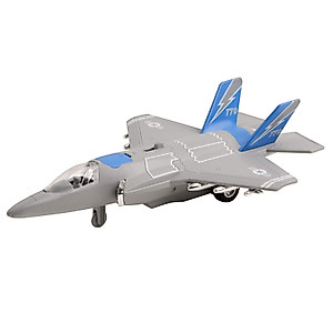 Vokodo Army Air Force Fighter Jet F-22 Toy Military Airplane Friction Powered 1:16 Scale with Fun Lights and Sounds Pretend Play Quality Kids Action Bomber Aircraft Great Gift for Children Boys Girls
